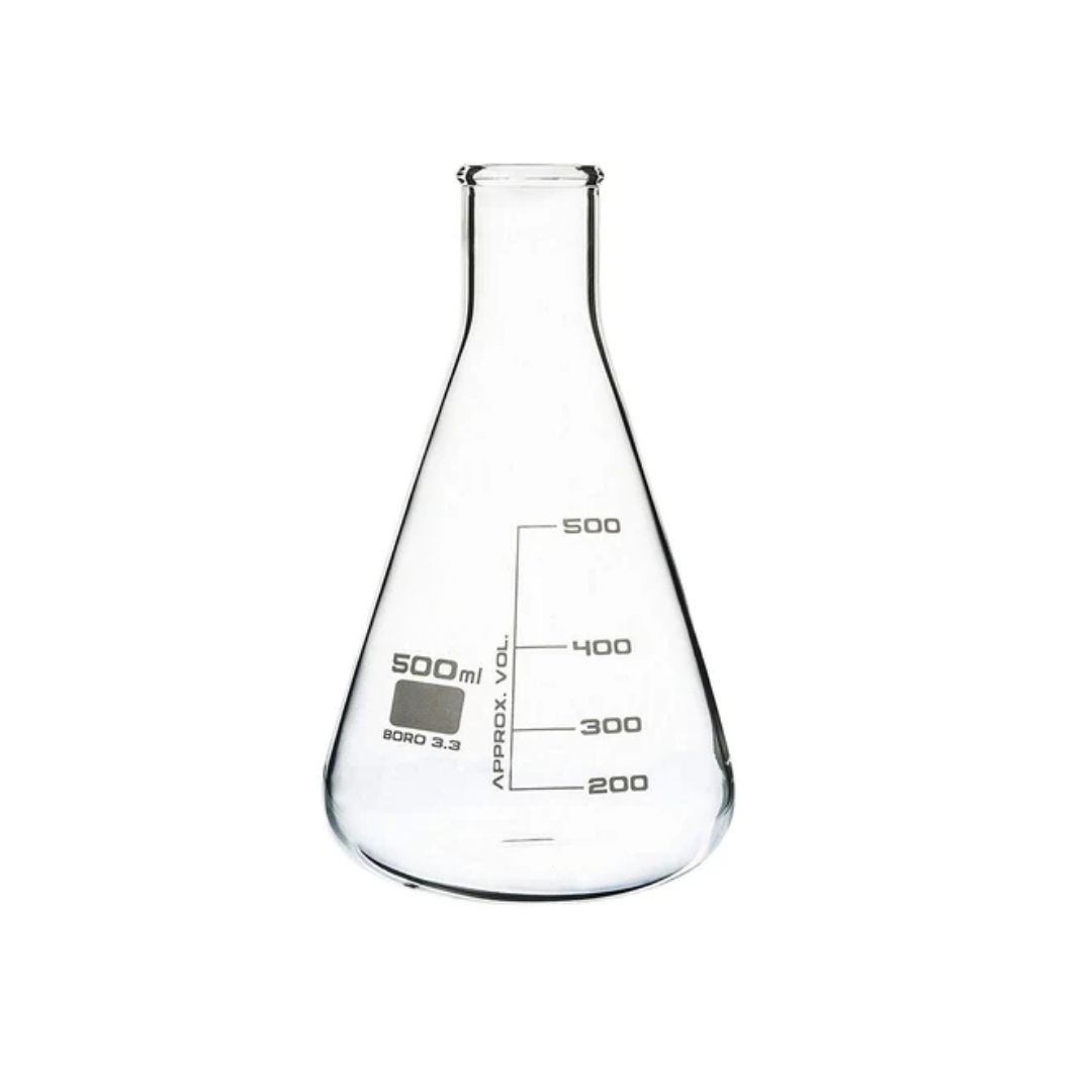 Borosilicate Conical / Erlenmeyer Flask (500 ML)