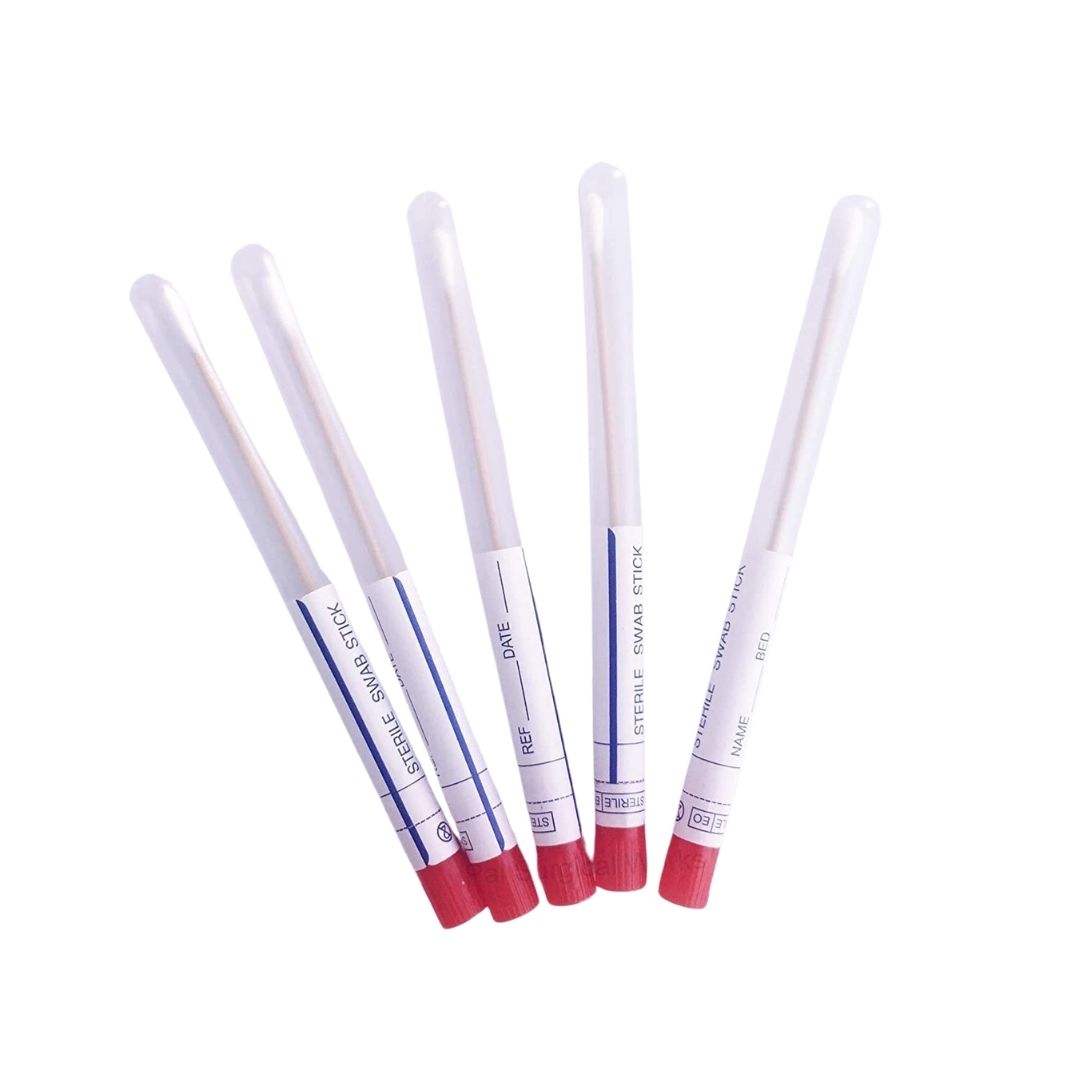 Wooden Swab Stick (Individual in Plastic Tube / Standard Size) - Lab Wale
